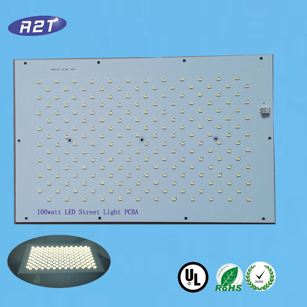 100w High Power LED Street Light SMD5630 Aluminum Based PCBA Assembly ...